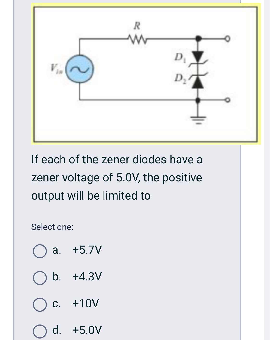 If each of the zener diodes have a zener | StudyX