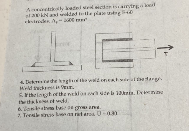 A concentrically loaded steel section is | StudyX