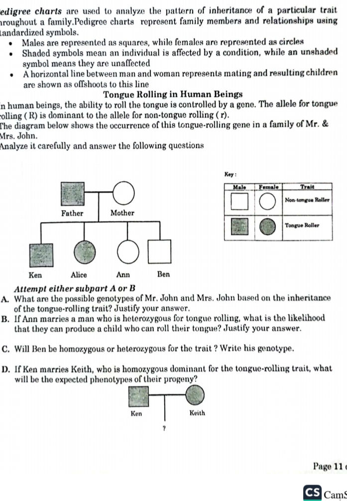 edigree charts are used to analyze the | StudyX