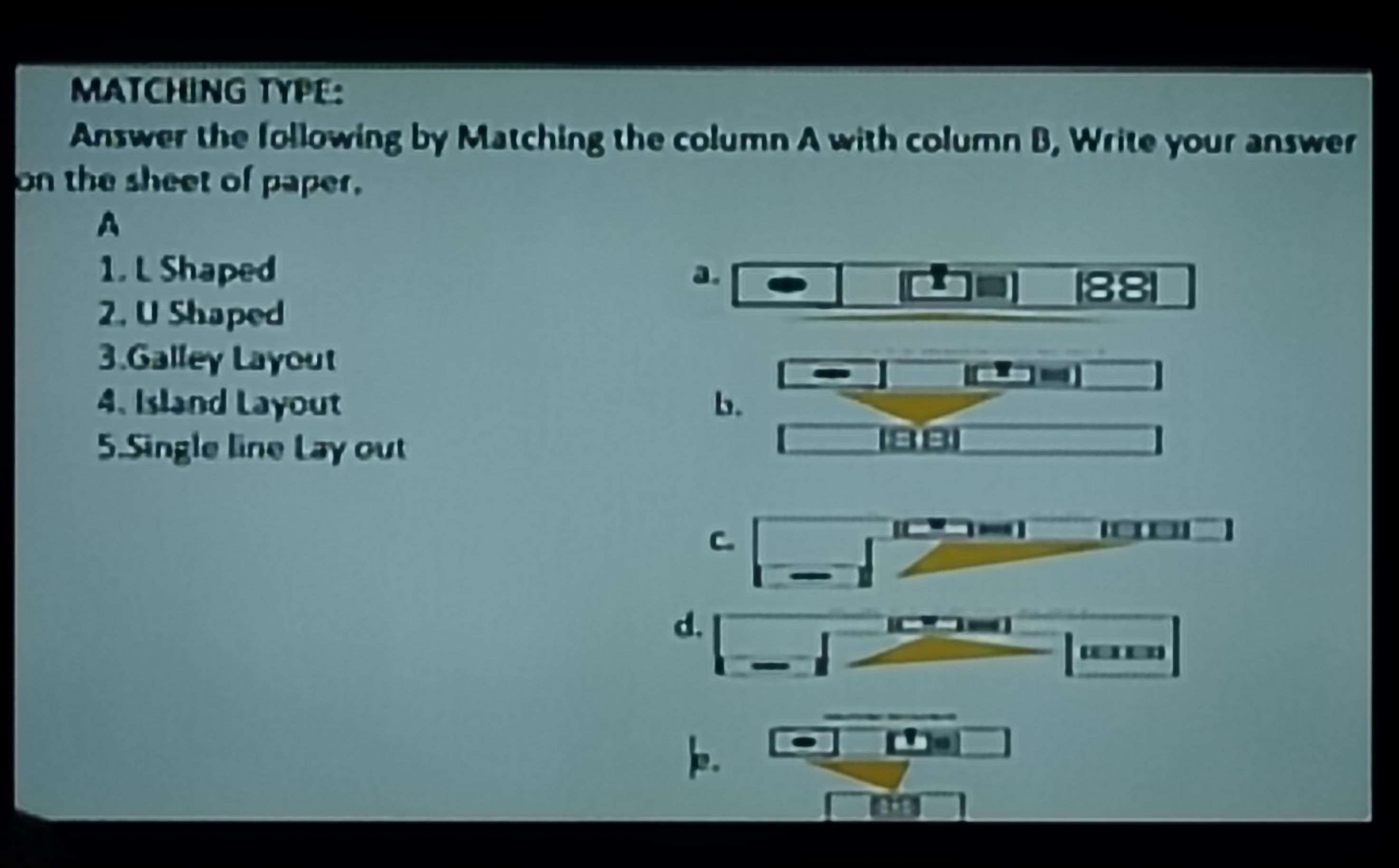 MATCHING TYPE Answer the following by | StudyX