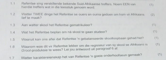 11 Refentse sing verskillende bekende