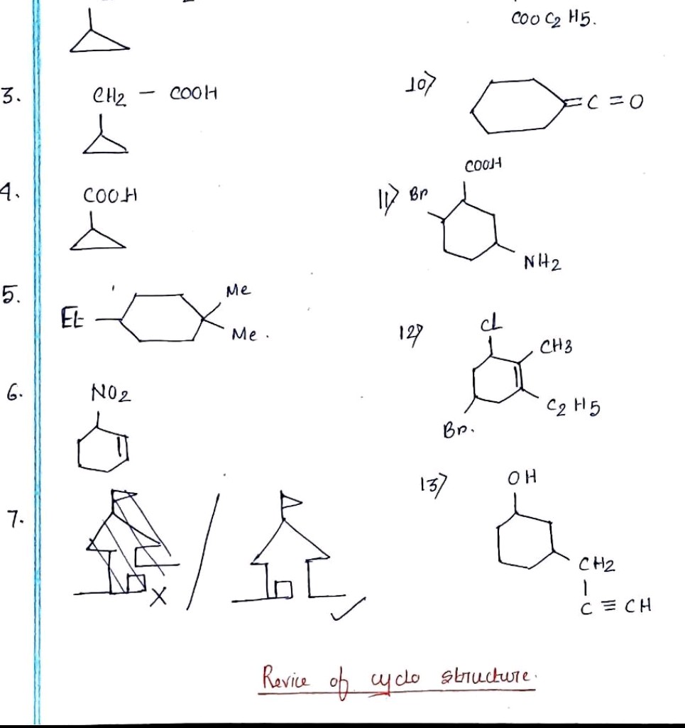 3 CH2 - COOH 4 COOH 5 Et Me Me 6 NO2 7 | StudyX
