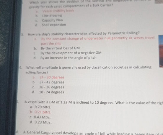 Which plan shows the position of the