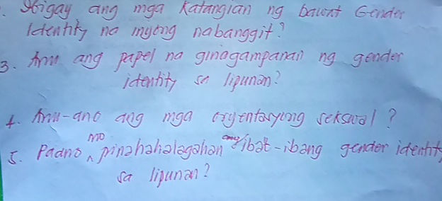 - Higay ang mga katangian ng bawat Gender | StudyX