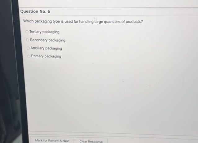Question No 6 Which packaging type is used | StudyX