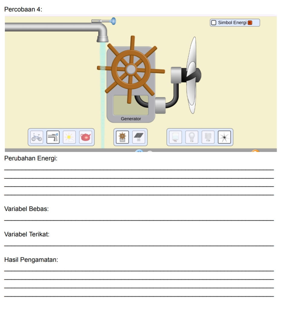 Percobaan 4 Simbol Energi Perubahan Energi | StudyX
