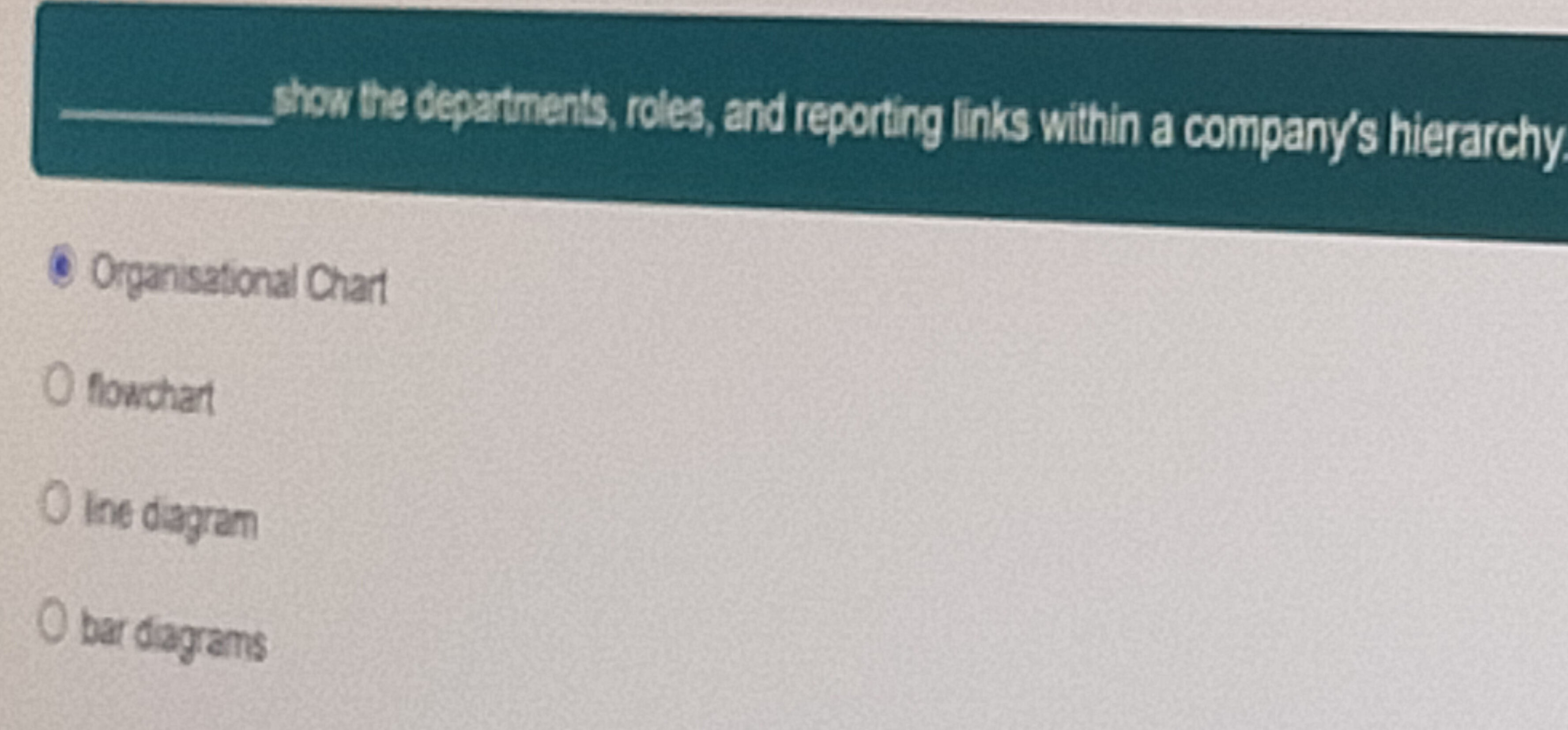 show the departments roles and reporting | StudyX