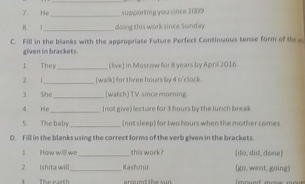 C Fill in the blanks with the appropriate | StudyX