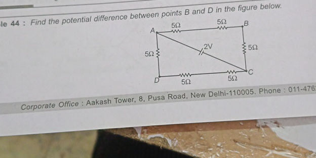 Find the potential difference between points | StudyX