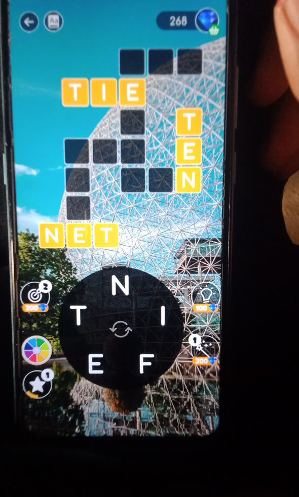 The image contains a word puzzle game The | StudyX