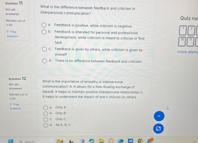 Question 11 What is the difference between | StudyX