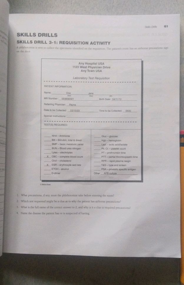 Skills Drills SKILLS DRILL 3-1 REQUISITION | StudyX