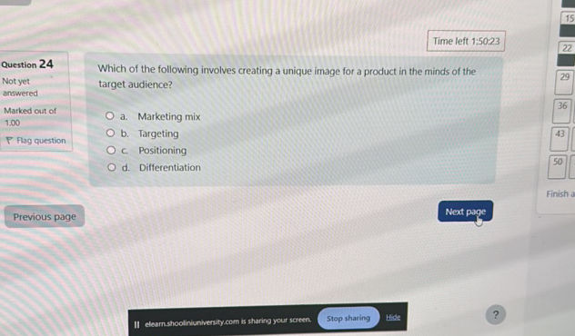 Which of the following involves creating a | StudyX