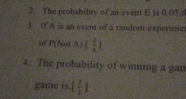 2 The probability of an event E is 005 3 If | StudyX