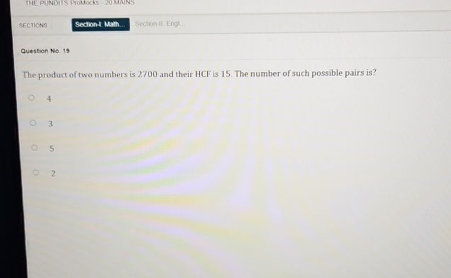 The product of two numbers is 2700 and their | StudyX