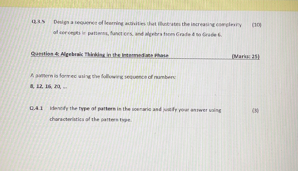 Design a sequence of learning activities