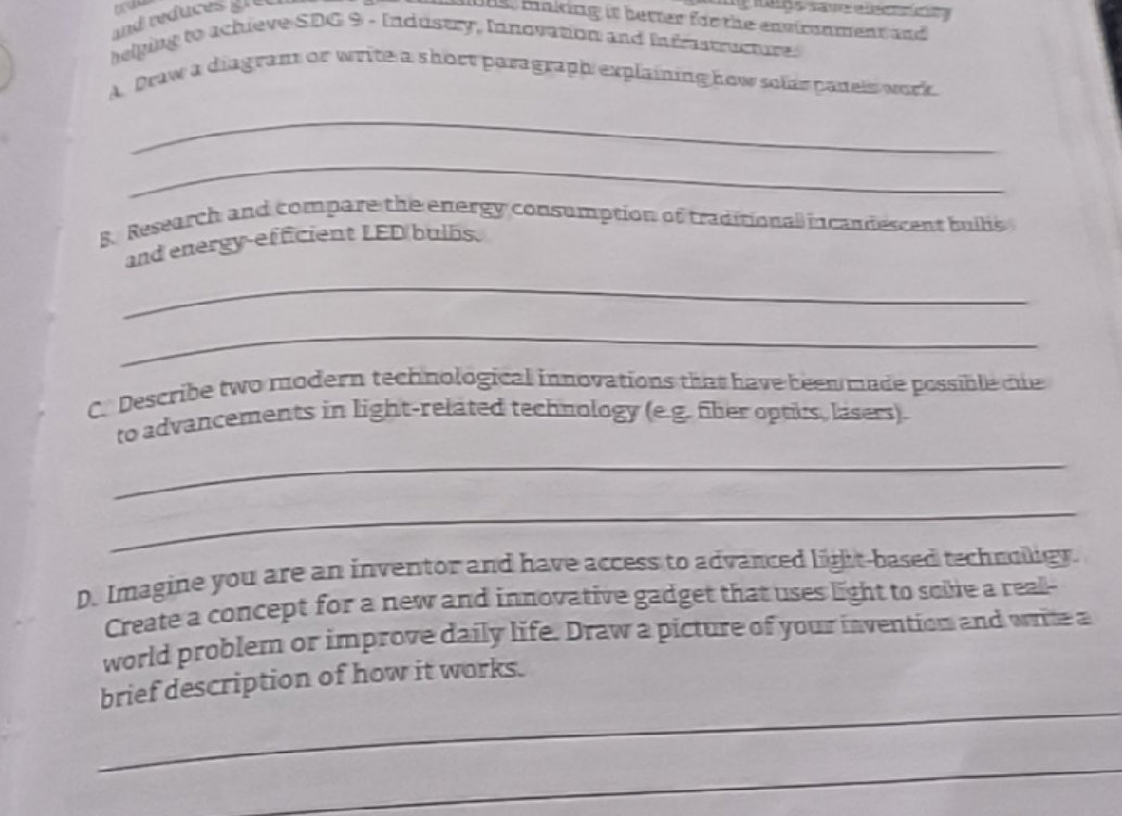 Draw a diagram or write a short paragraph
