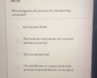 Who designates the process for transferring