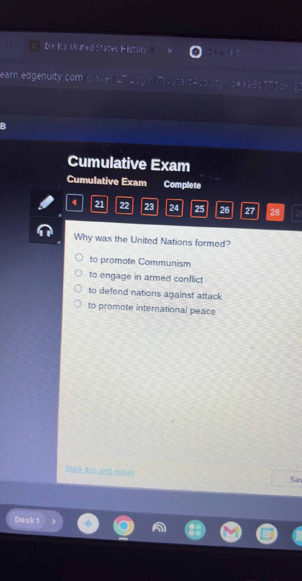 Why was the United Nations formed? O to