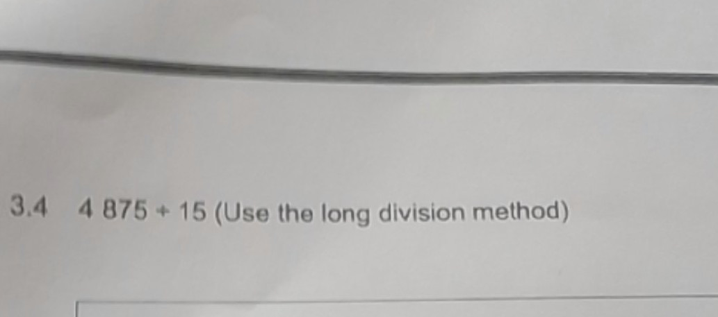 Long division calculation for 4875 divided