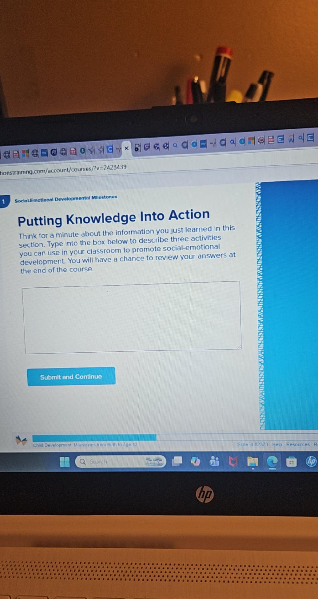 Putting Knowledge Into Action Think for a