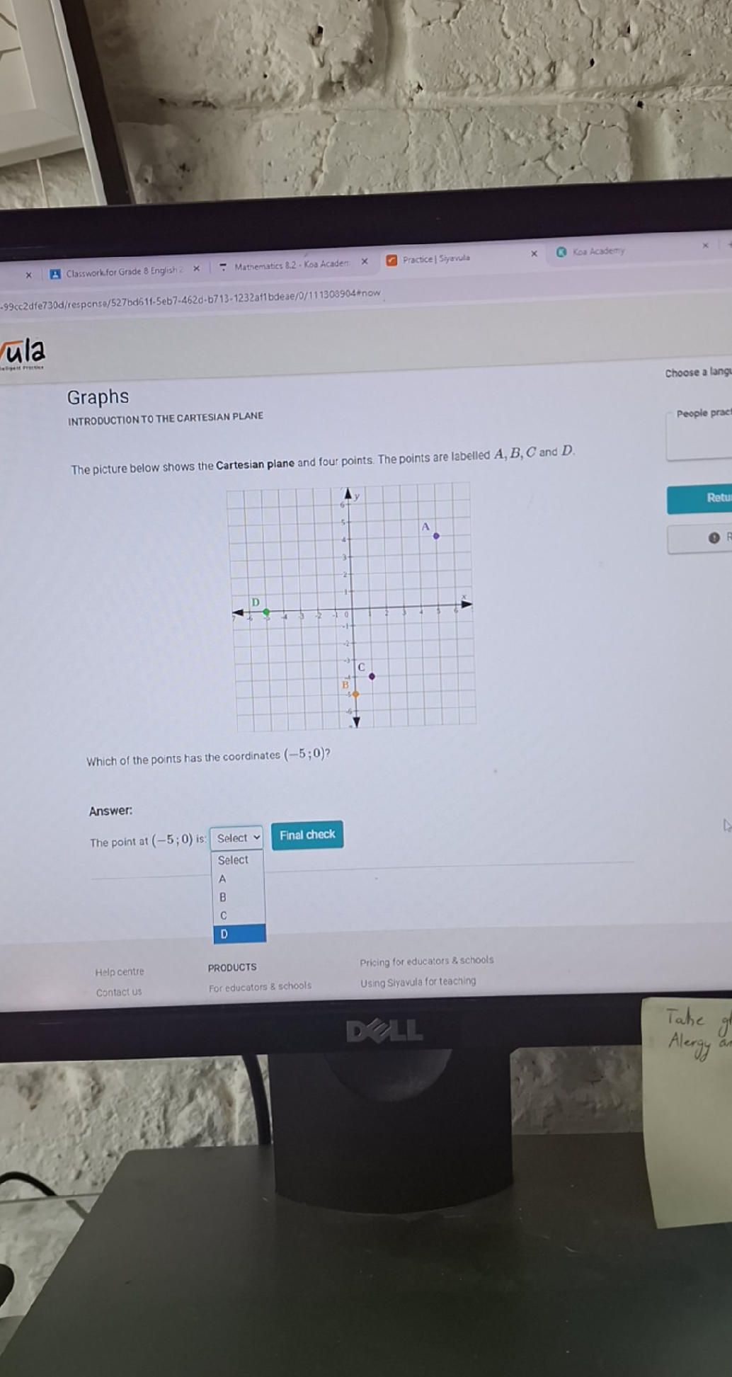 Graphs INTRODUCTION TO THE CARTESIAN PLANE