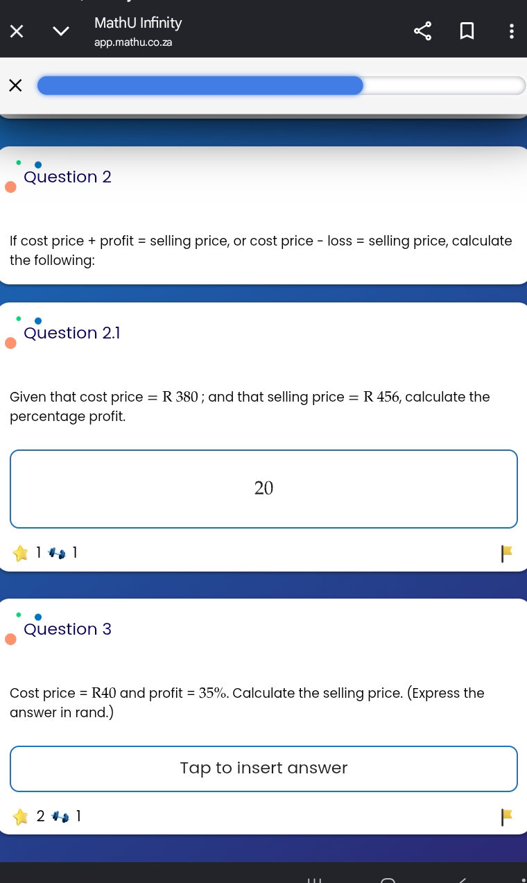 If cost price + profit = selling price, or