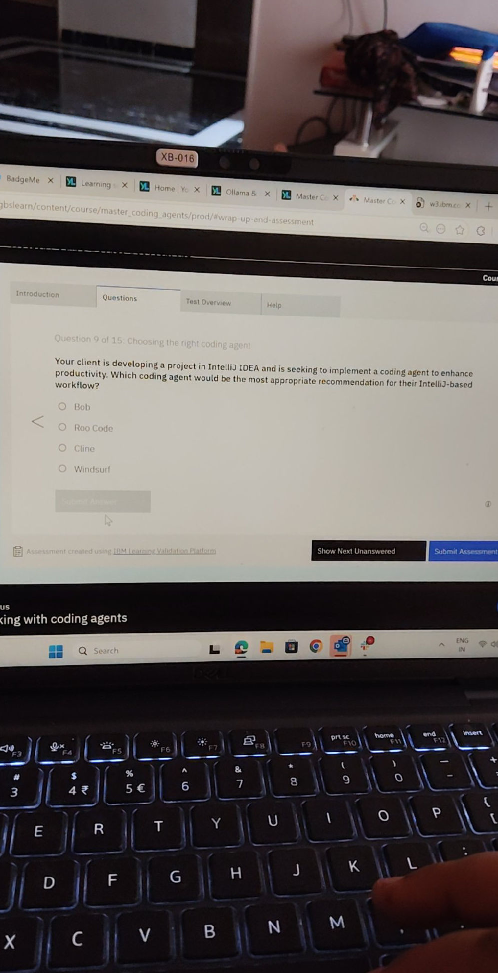 Question 9 of 15: Choosing the right coding