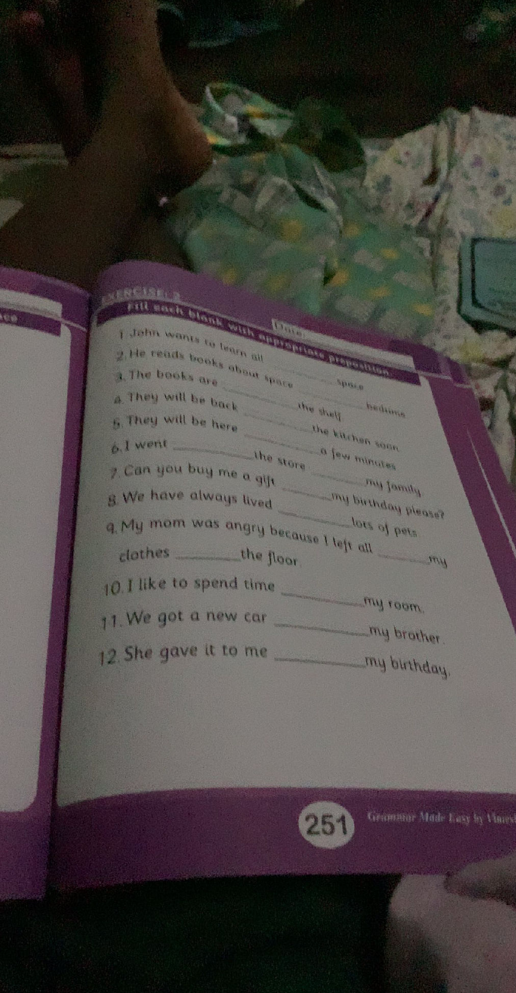 EXERCISE 2 Fill each blank with appropriate