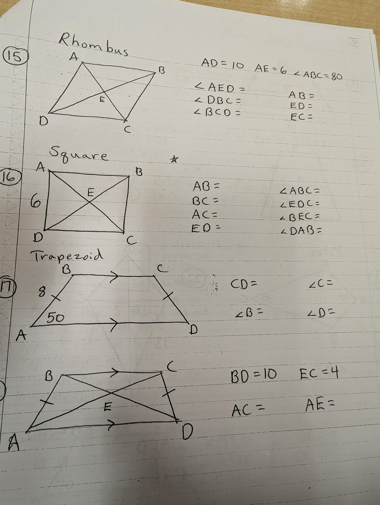 Given a trapezoid $ABCD$ where $AD$ is | StudyX