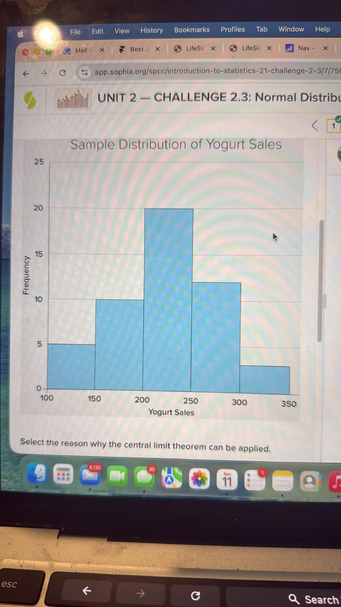 Sample Distribution of Yogurt Sales | | StudyX