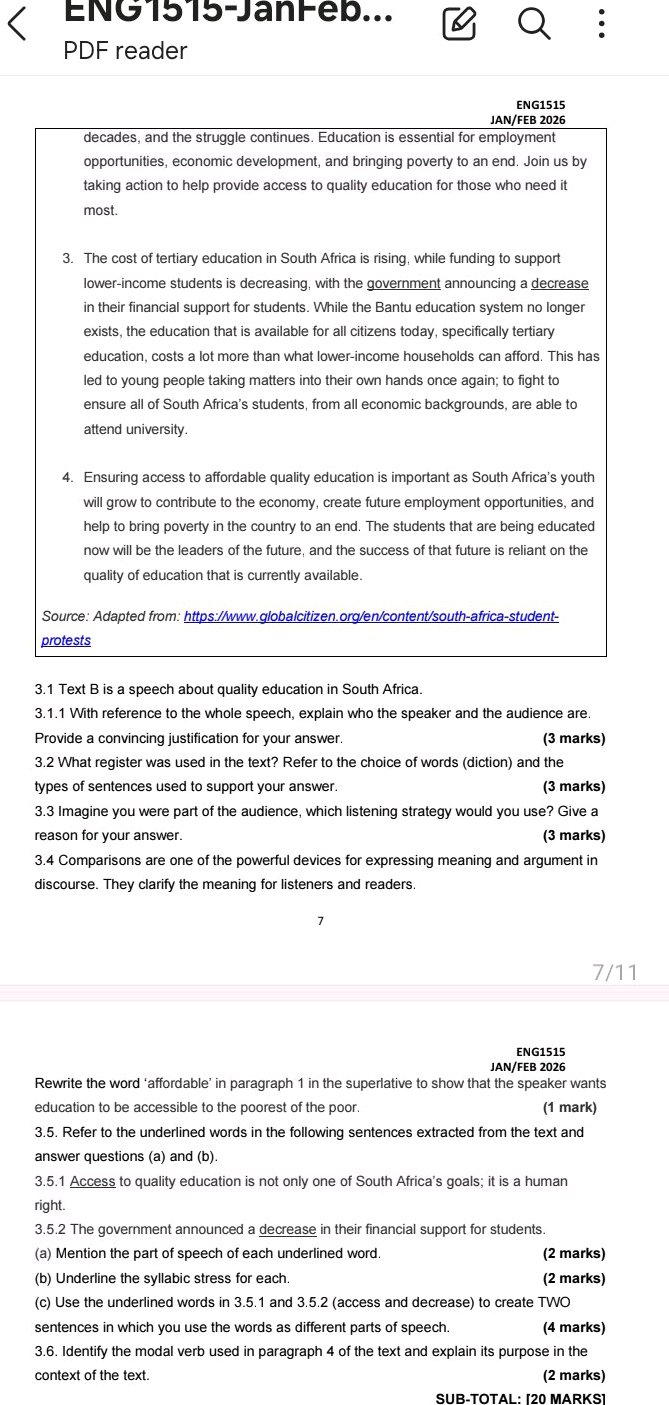 3.1 Text B is a speech about quality