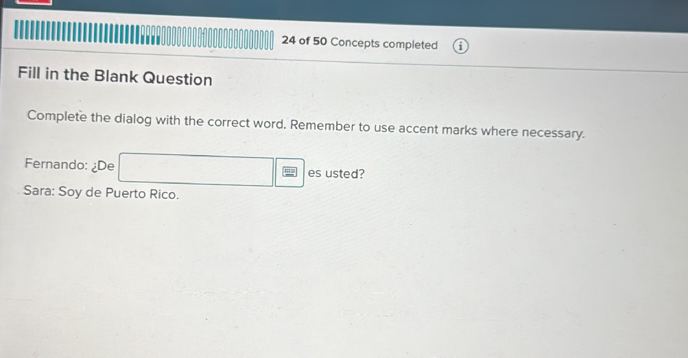 Fill in the Blank Question Complete the | StudyX