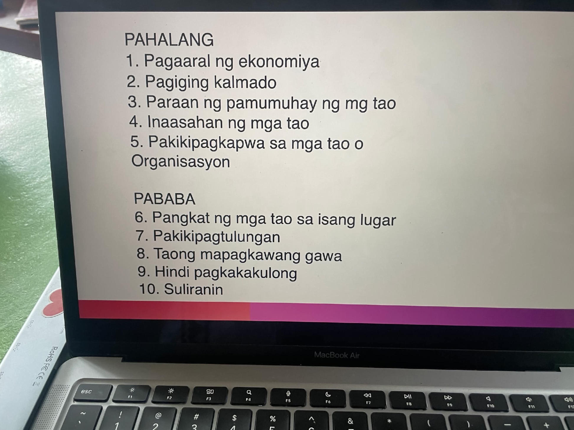 PAHALANG 1. Pagaaral ng ekonomiya 2. | StudyX