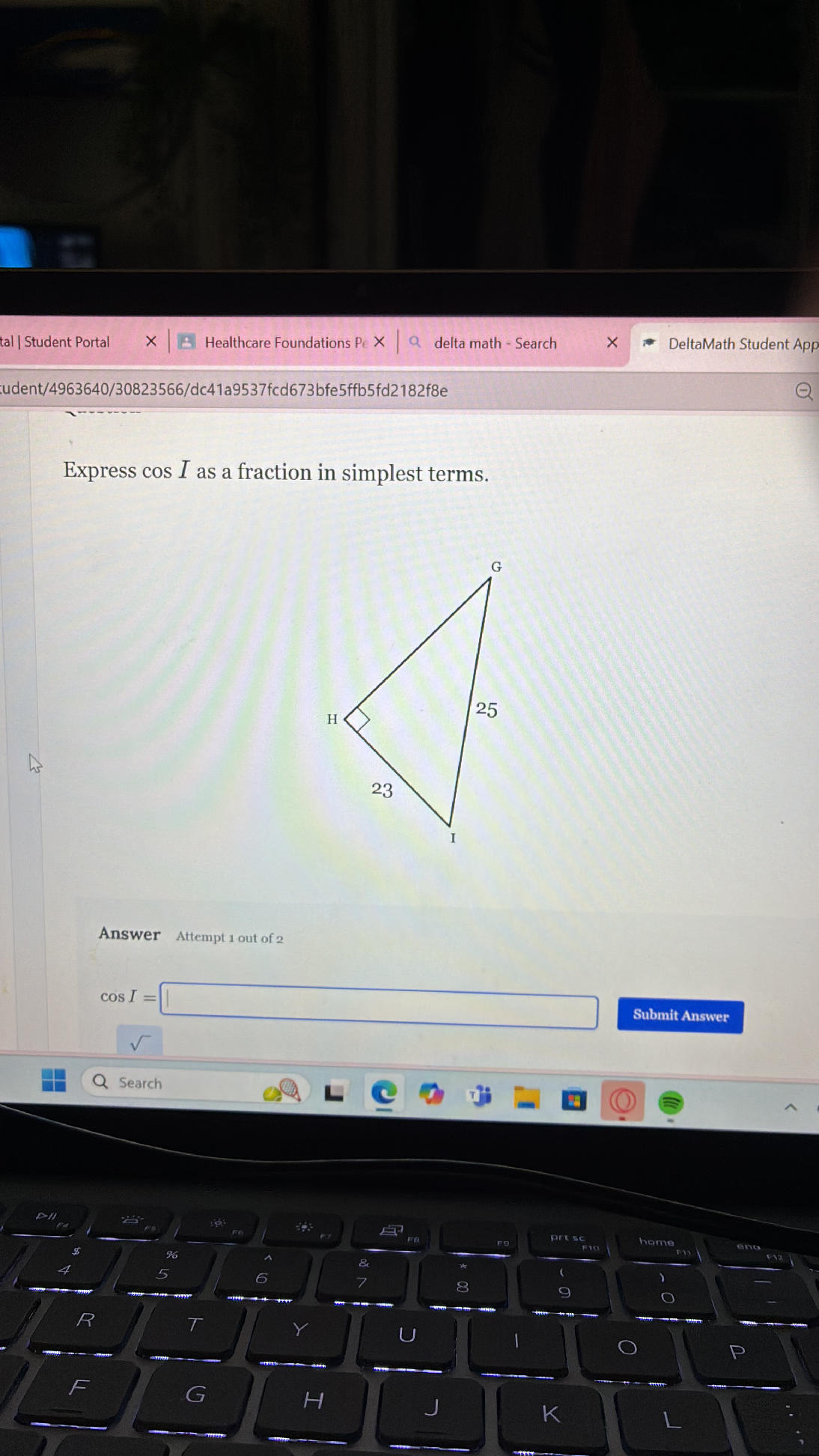 Express $ I$ as a fraction in simplest | StudyX