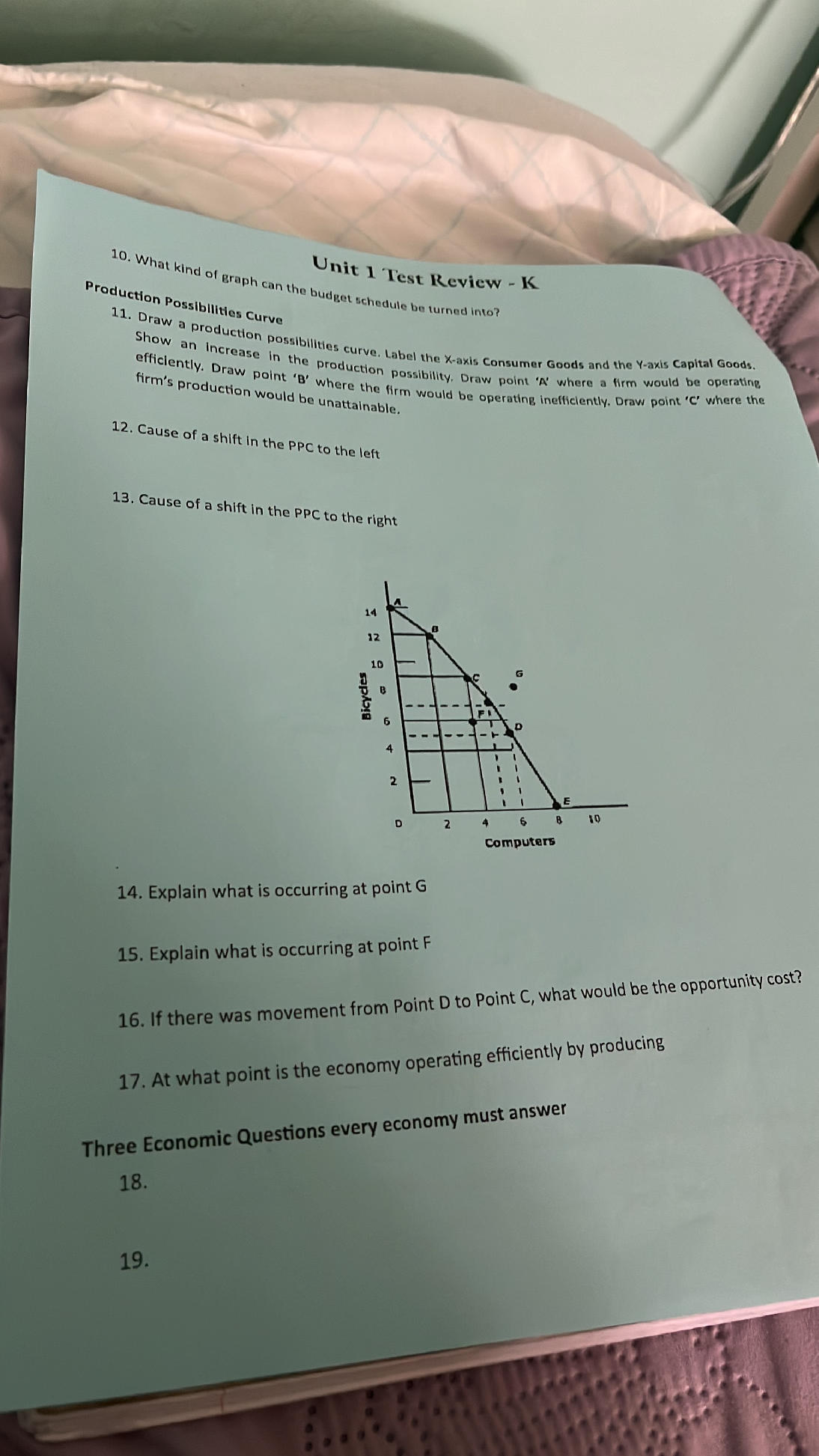 10. What kind of graph can the budget | StudyX