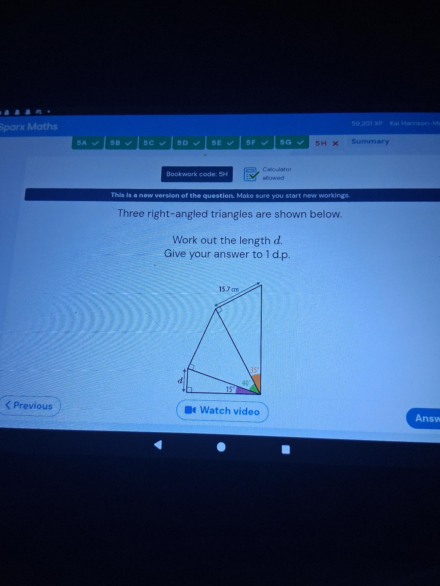 Three right-angled triangles are shown | StudyX