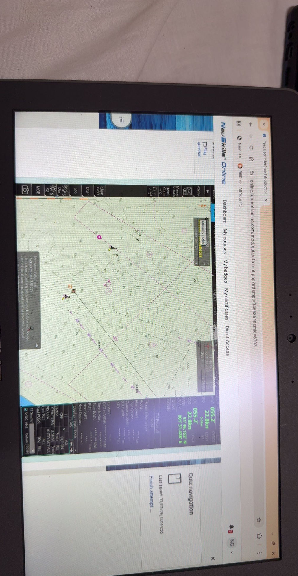 The displayed chart is a navigational chart | StudyX