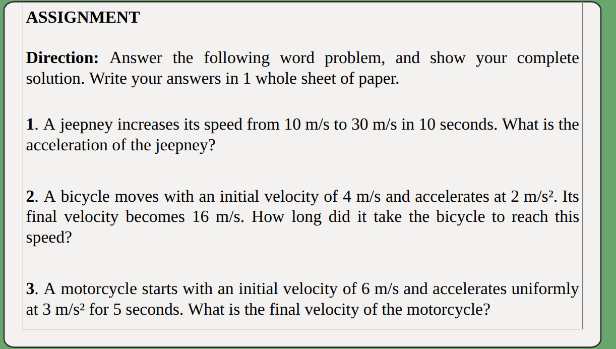 ASSIGNMENT Direction: Answer the following | StudyX