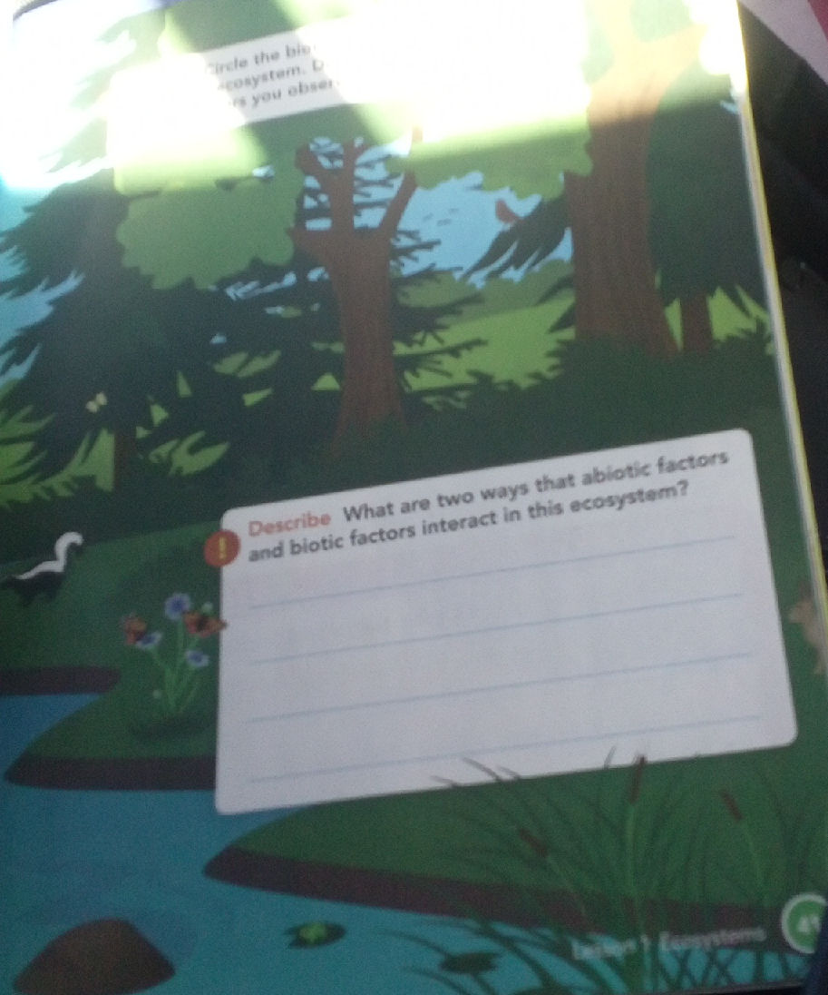 Circle the biotic and abiotic factors you | StudyX