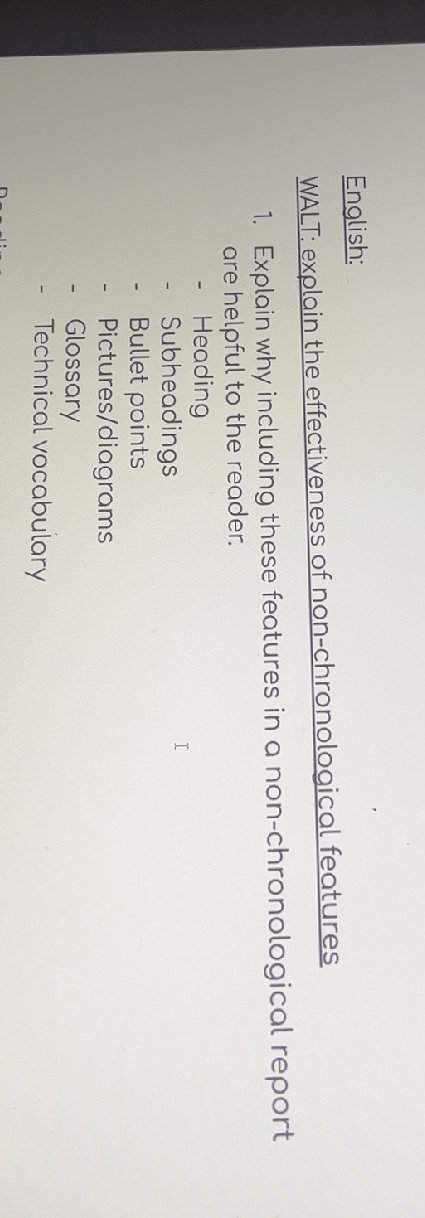 English: WALT: explain the effectiveness of | StudyX