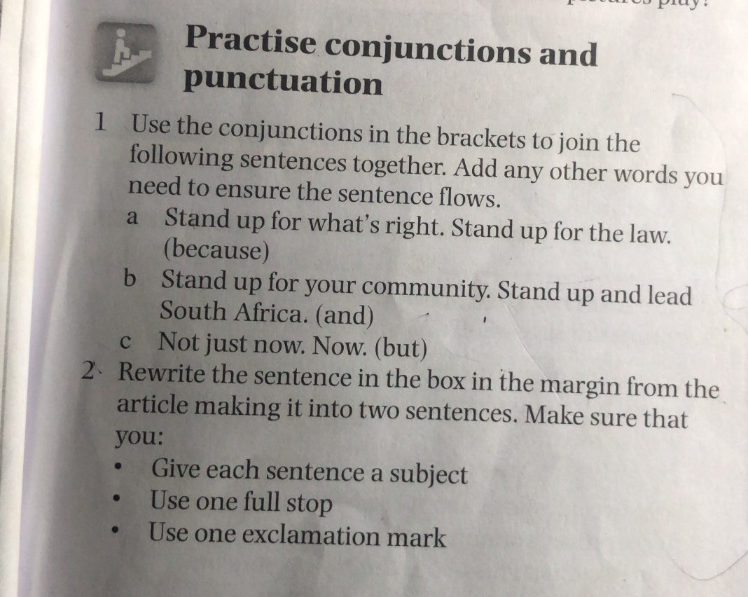 Use the conjunctions in the brackets to join | StudyX