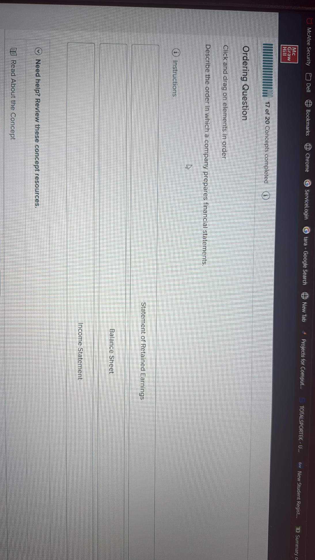 Click and drag on elements in order | StudyX