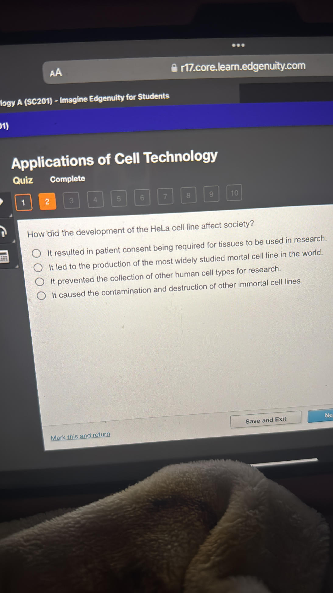 How did the development of the HeLa cell | StudyX