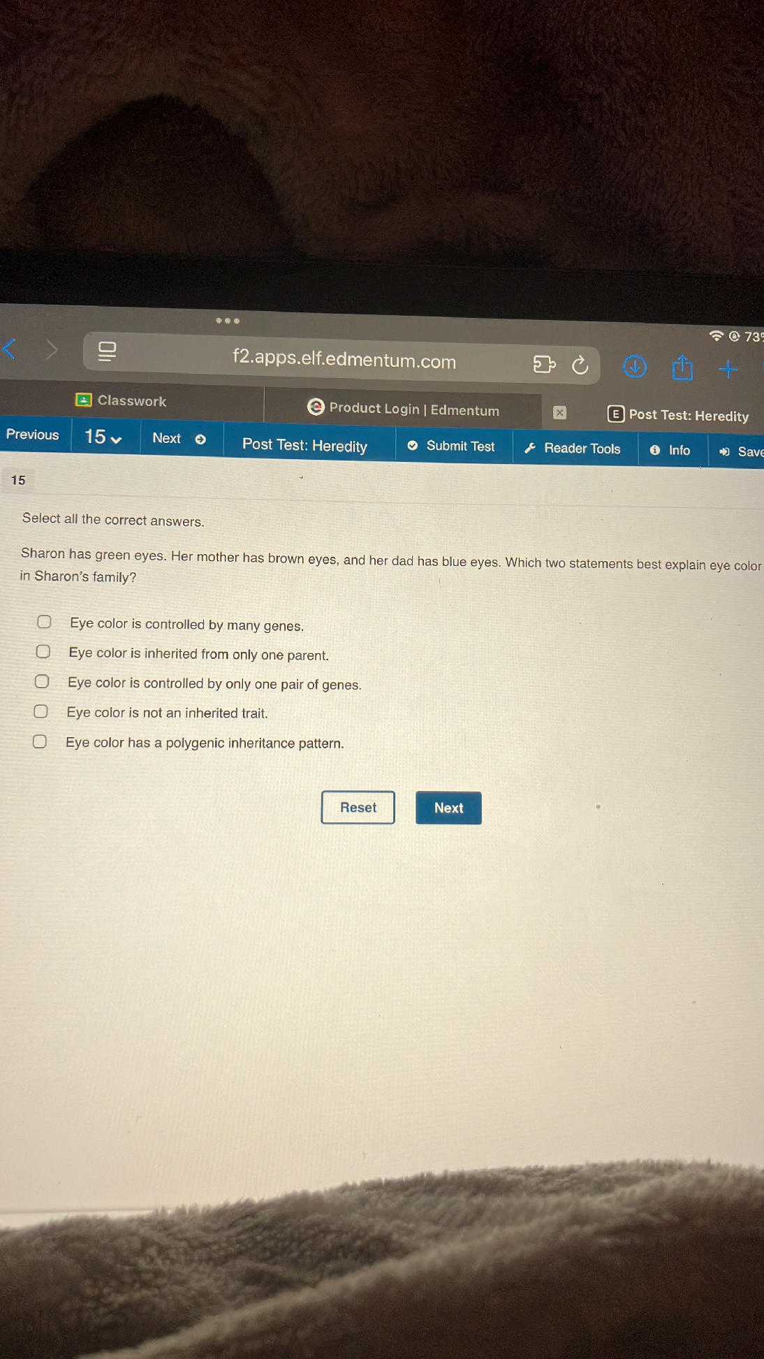 Select all the correct answers. Sharon has | StudyX