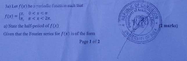 Let f(x) be a periodic function such that | StudyX