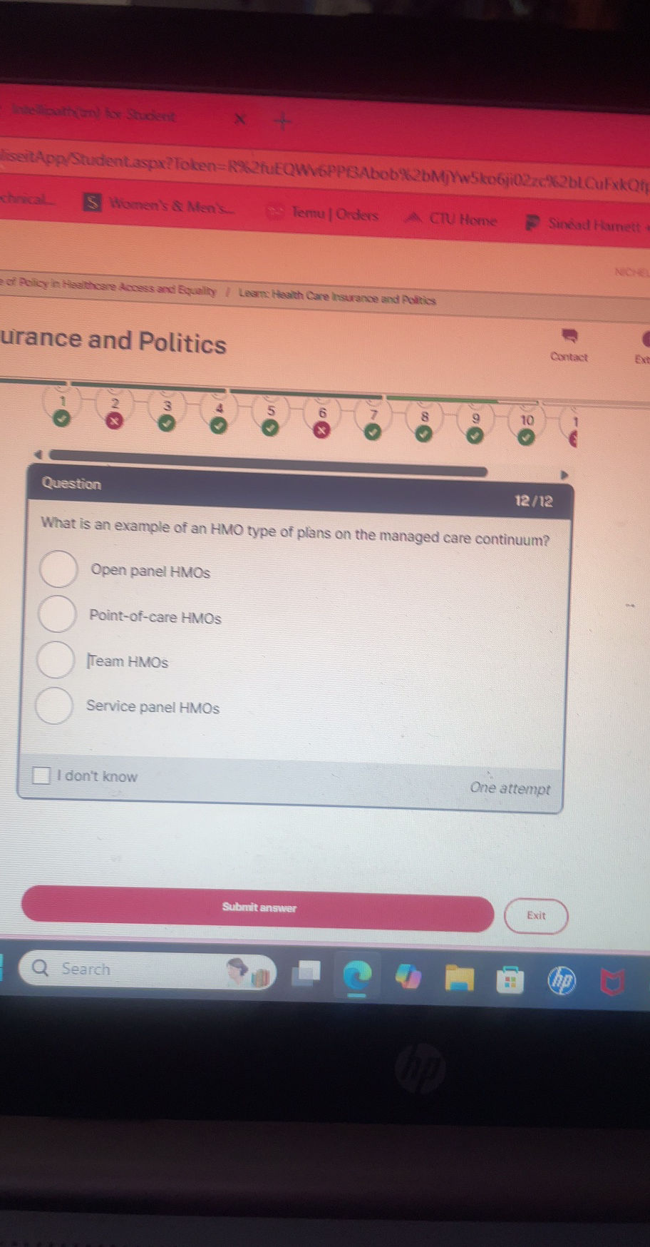 What is an example of an HMO type of plans | StudyX