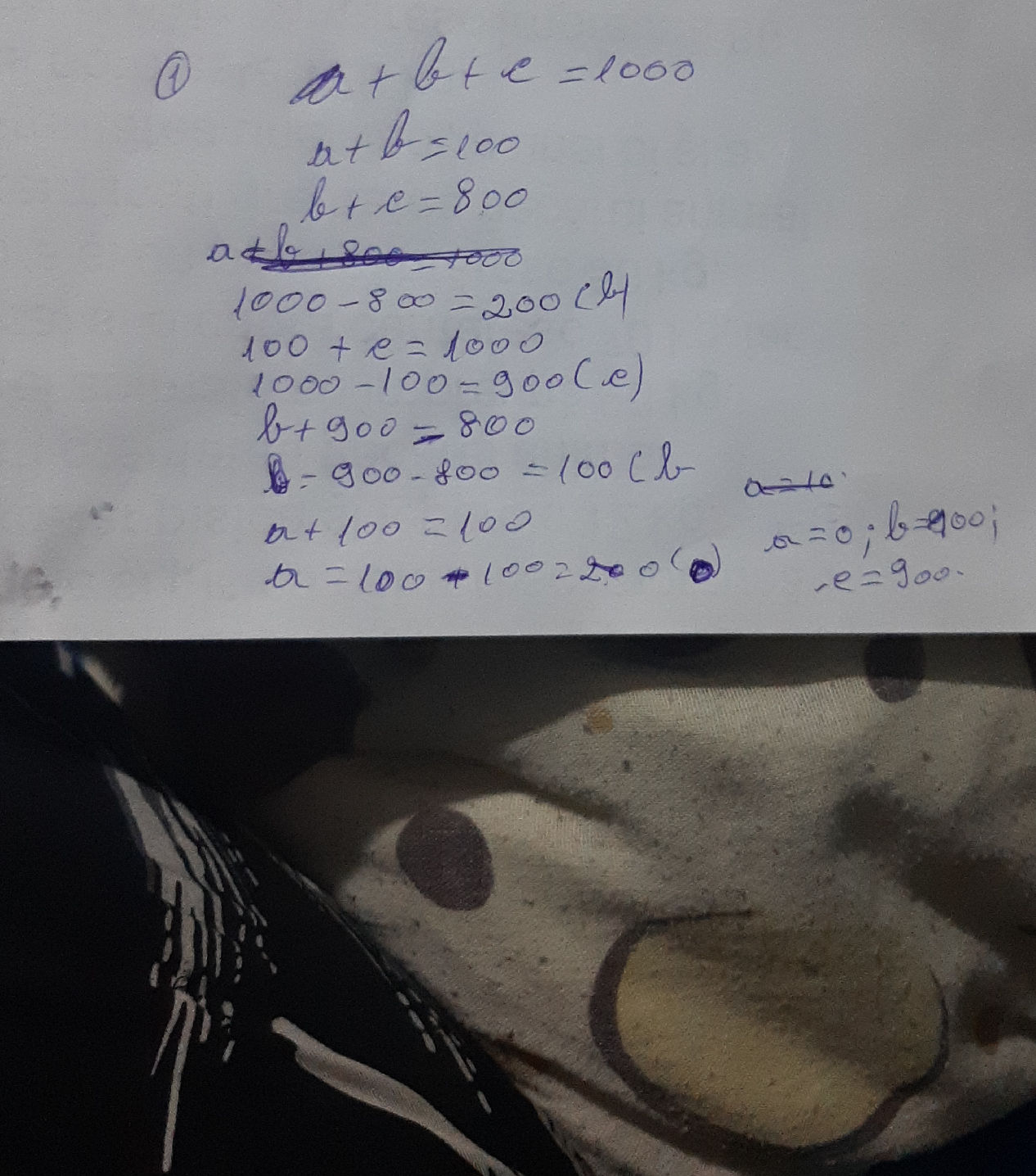 Solve the following system of equations: $a | StudyX