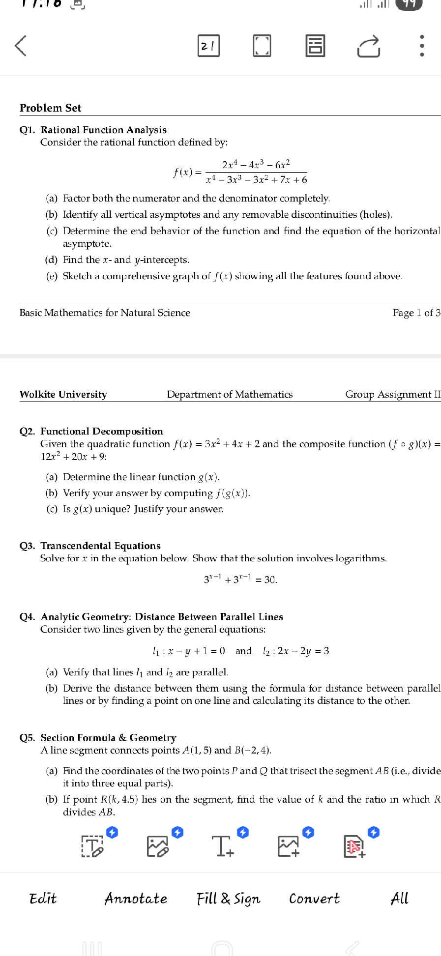 Q5. Section Formula Geometry A line | StudyX
