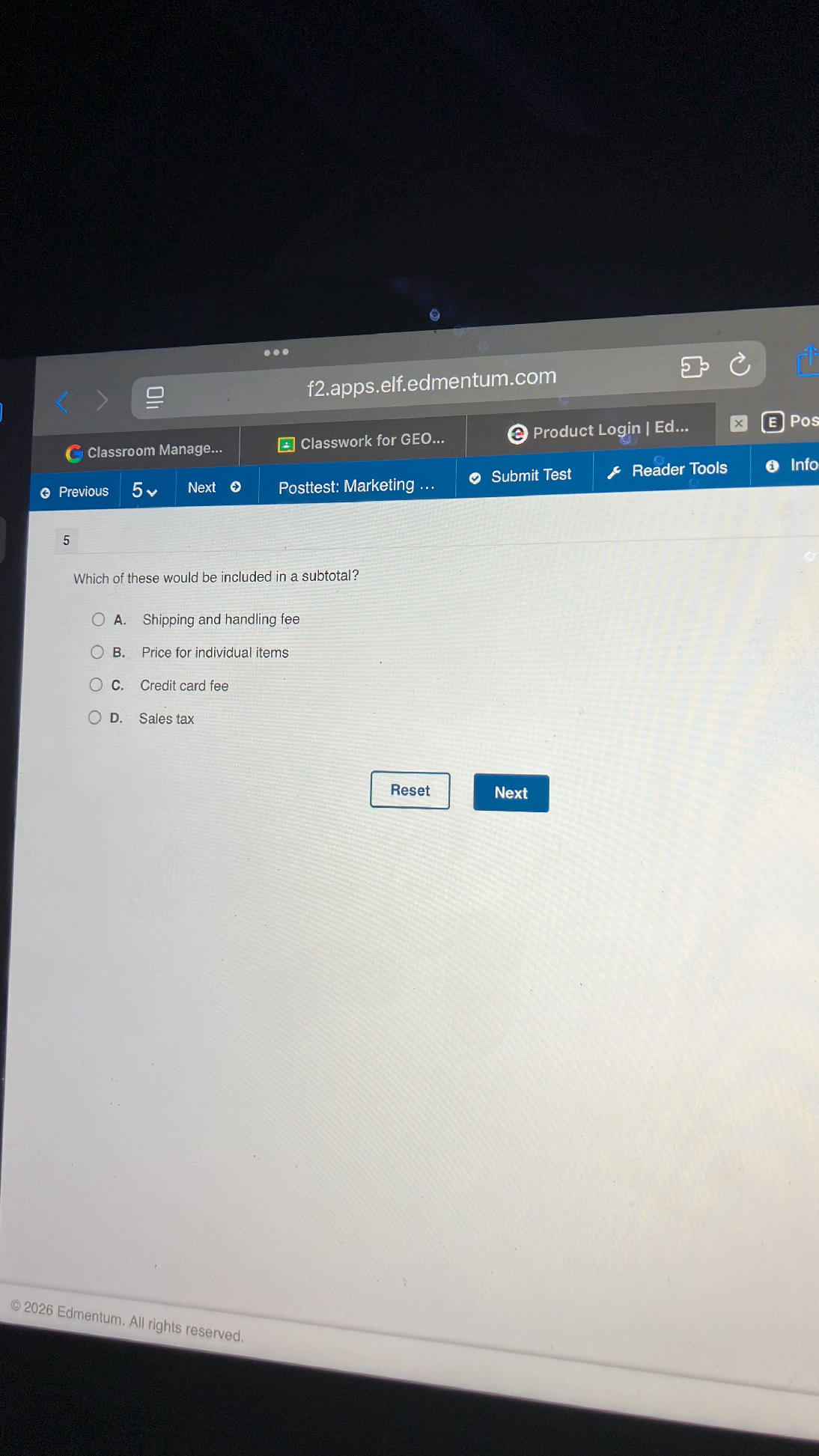 Which of these would be included in a | StudyX